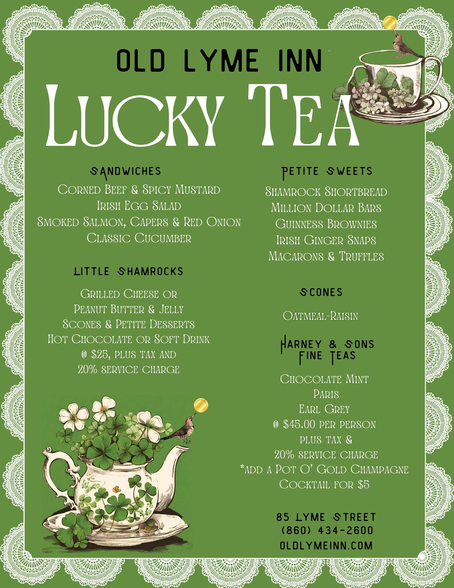 Old Lyme Inn in Old Lyme, Connecticut - Afternoon Tea