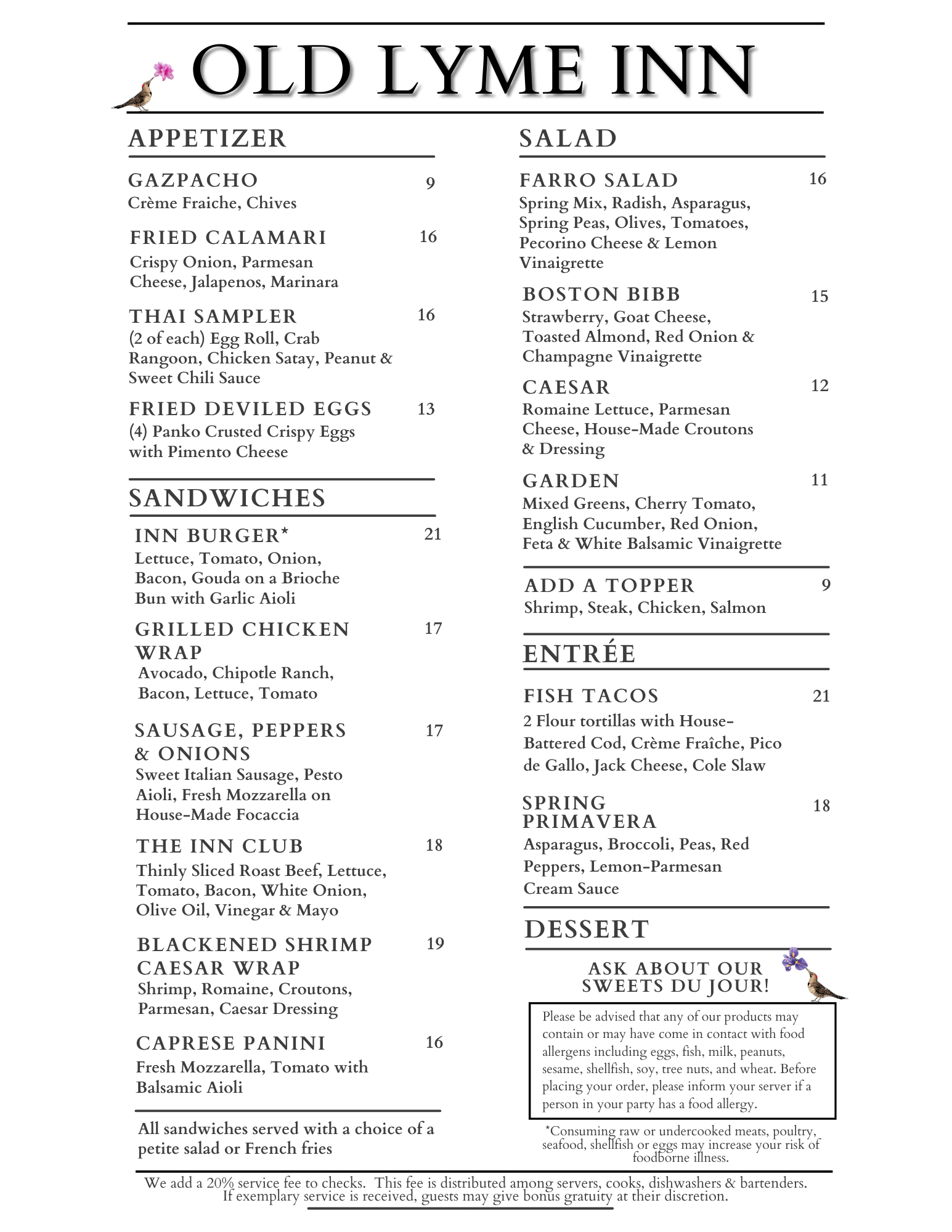 Old Lyme Inn in Old Lyme, Connecticut - Restaurant & Bar